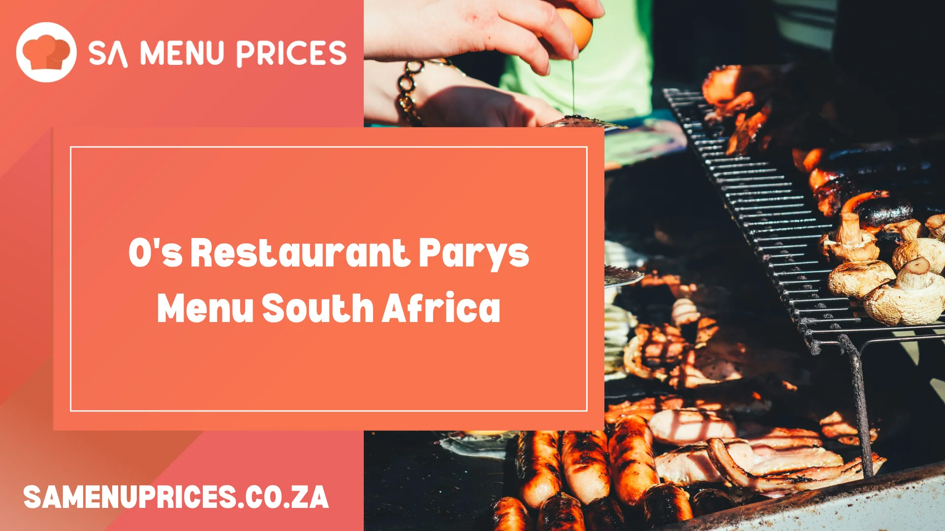 O's Restaurant Parys Menu South Africa - South Africa Menu Prices